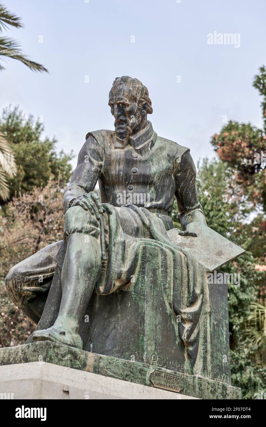 sculpture monument to the baroque painter Francisco Ribalta, personal ...
