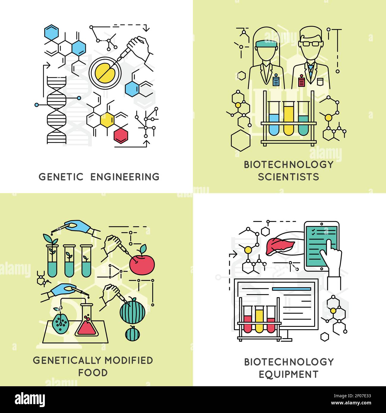 Modified bacteria Stock Vector Images - Alamy