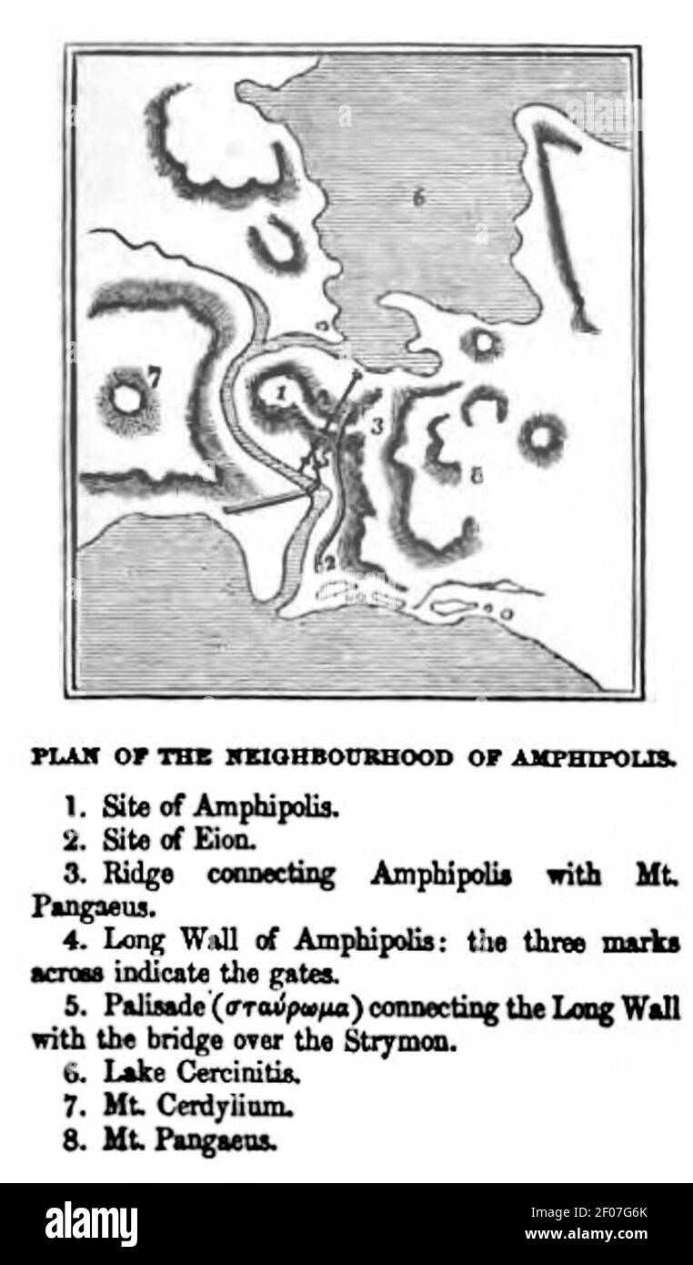Plan and neighbourhood of Amphipolis Stock Photo - Alamy