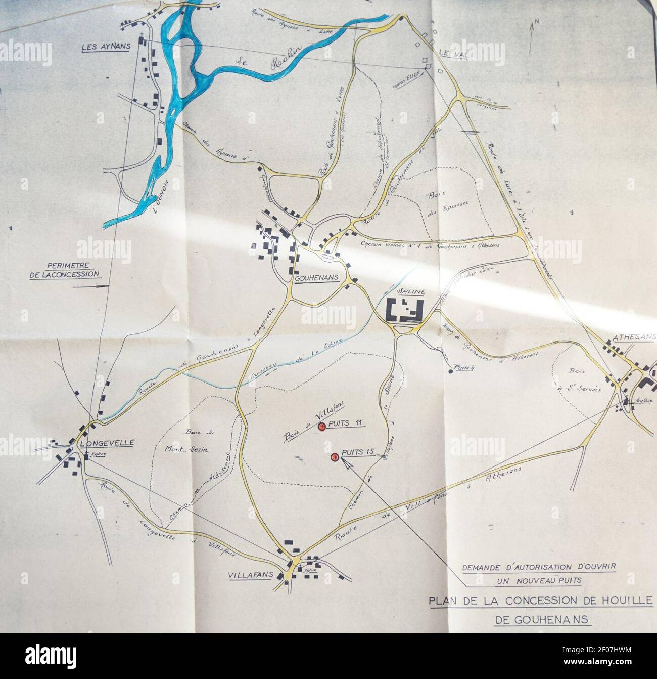 Plan concession Gouhenans - 01 Stock Photo - Alamy