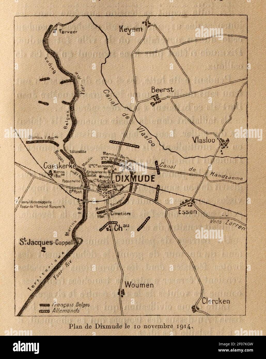 Plan de Dixmude le 10-11-1914 Stock Photo - Alamy