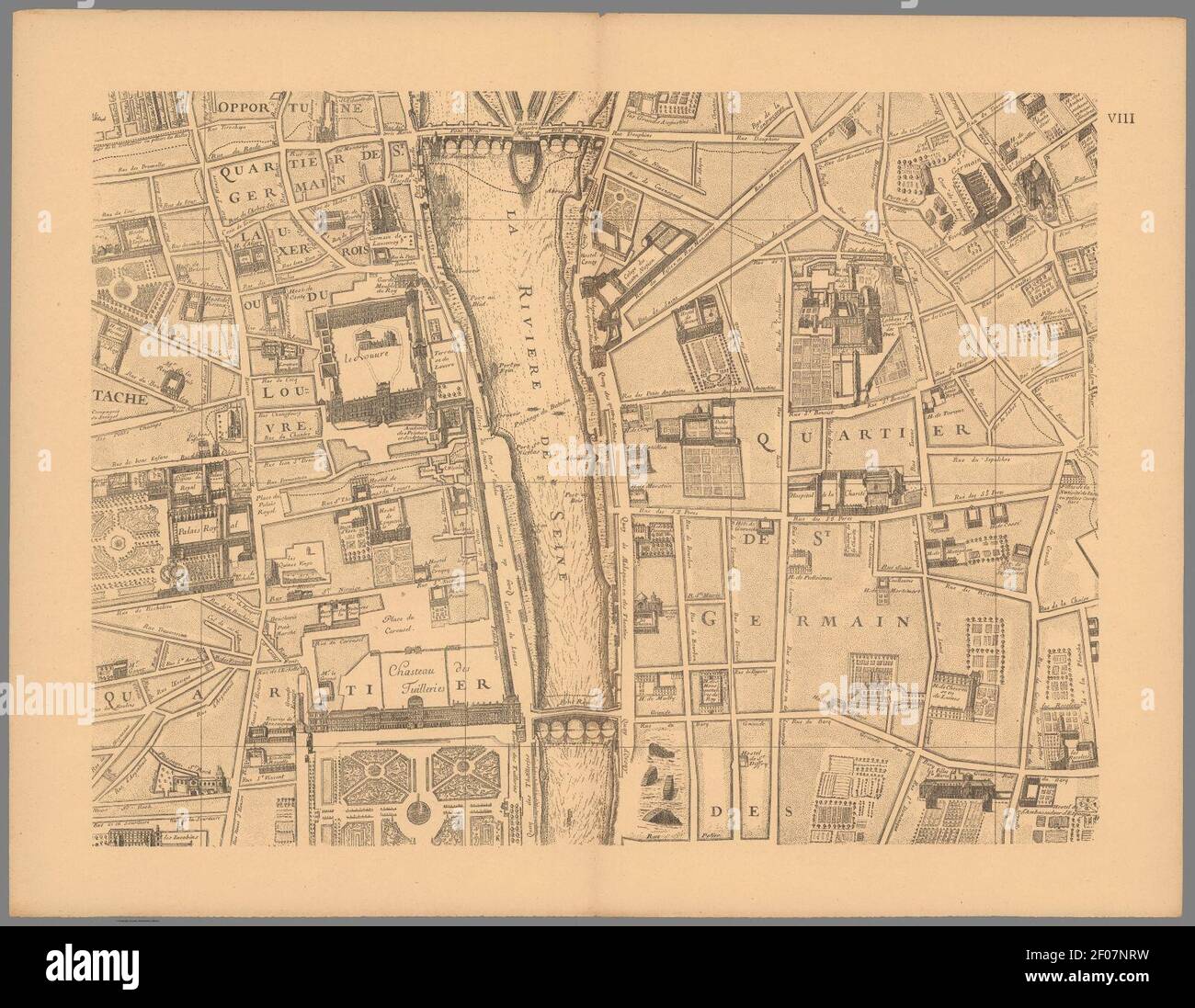 Plan de Paris levé par les ordres du Roy - 12. Sheet 8 - David Rumsey ...