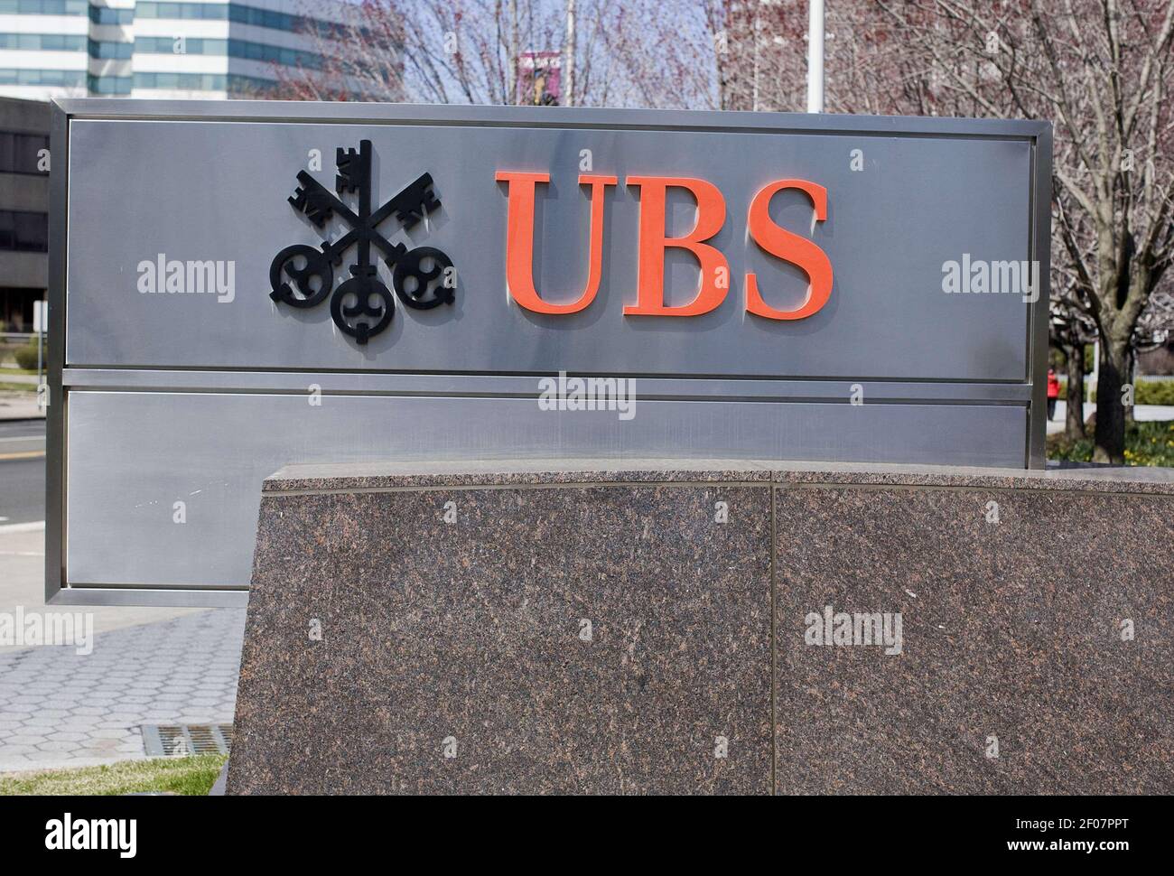 9 April 2011 - Stamford, Connecticut - A UBS Bank building in downtown ...