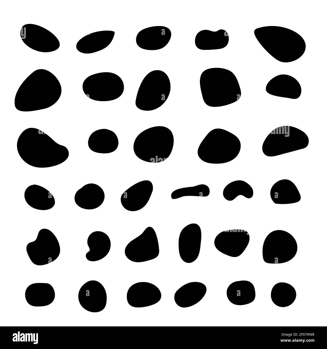 Random blob organic pattern spot shape. Amorphous ink blob geometric ...