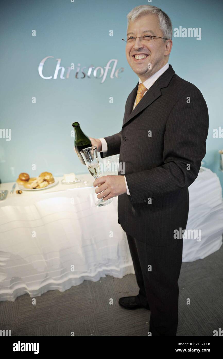 15 April 2011 - New York, NY - Nicolas Krafft, CEO of Christofle, poses ...