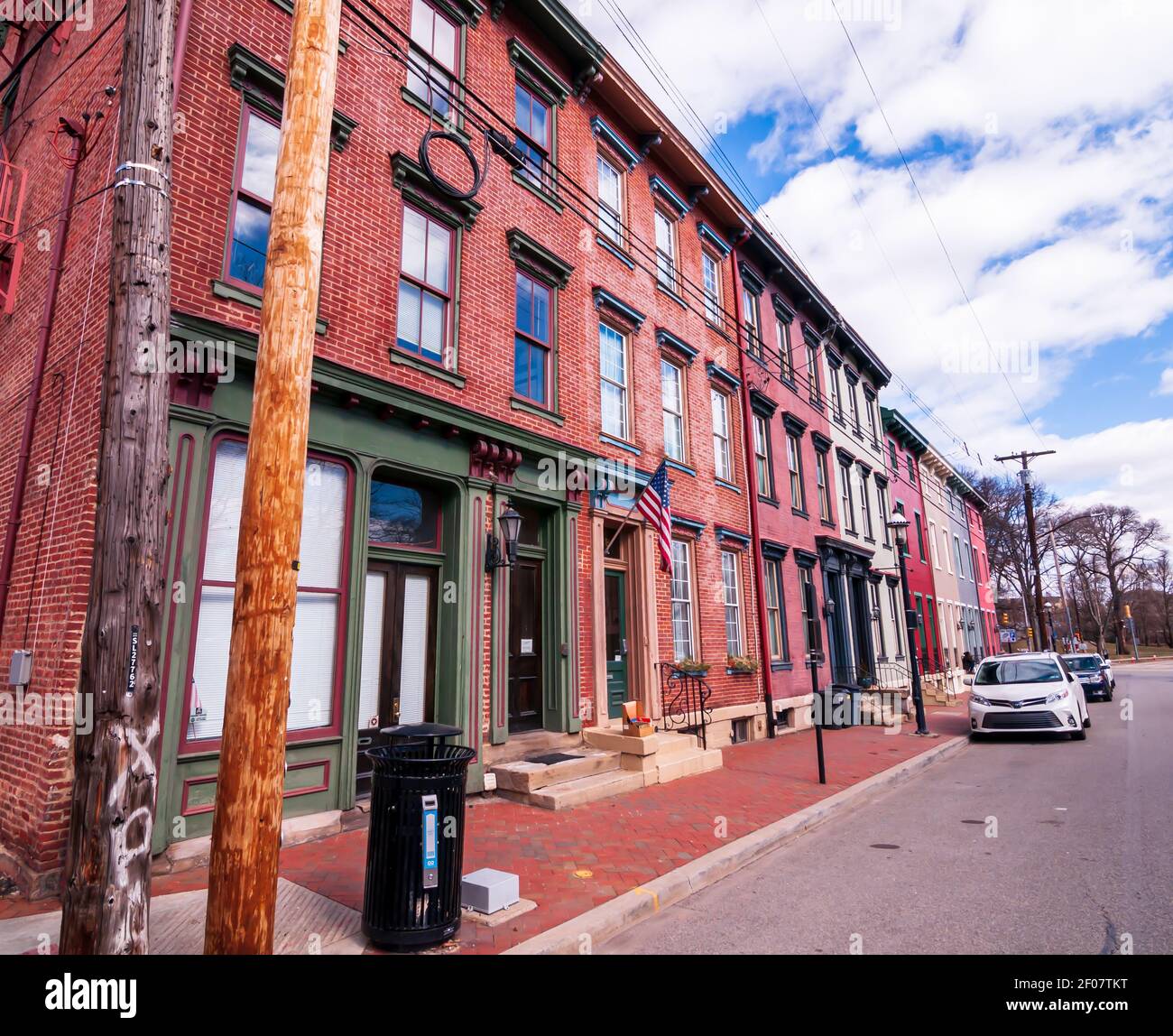 Buildings in the Allegheny West neighborhood along Western Avenue ...