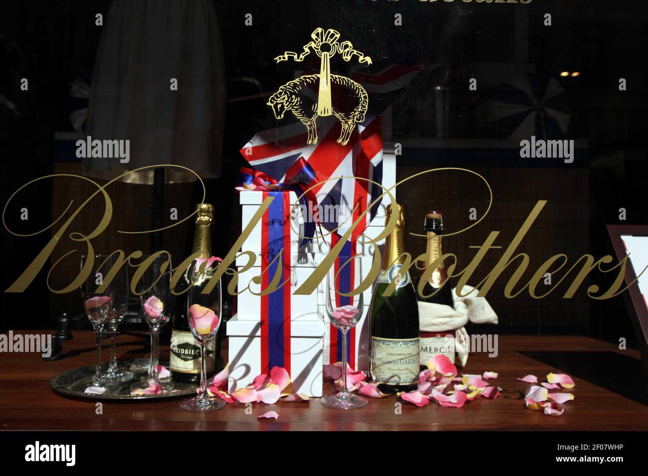 22 April 2011 - London, England - A window display in the bespoke ...