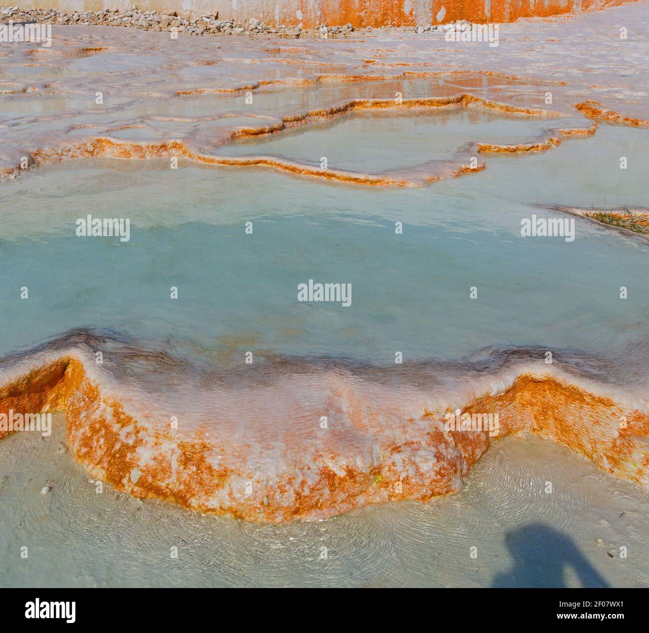 Asia the old water calcium bath and travertine unique abstract in ...