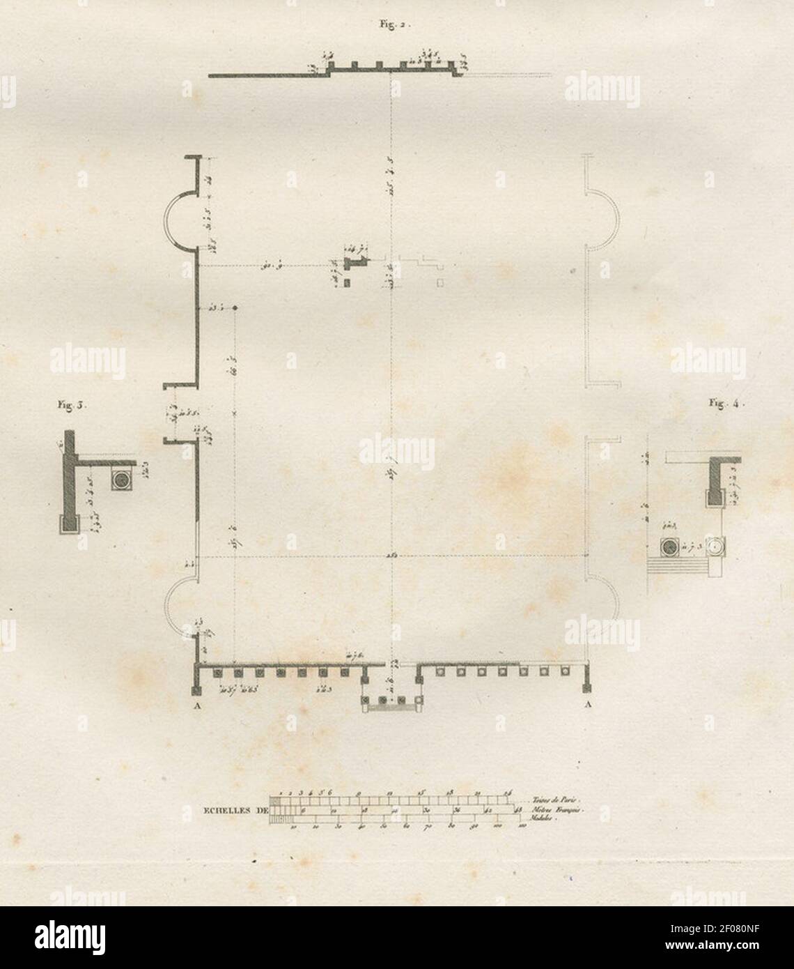 Plan du monument - Stuart James & Revett Nicholas - 1808 Stock Photo ...