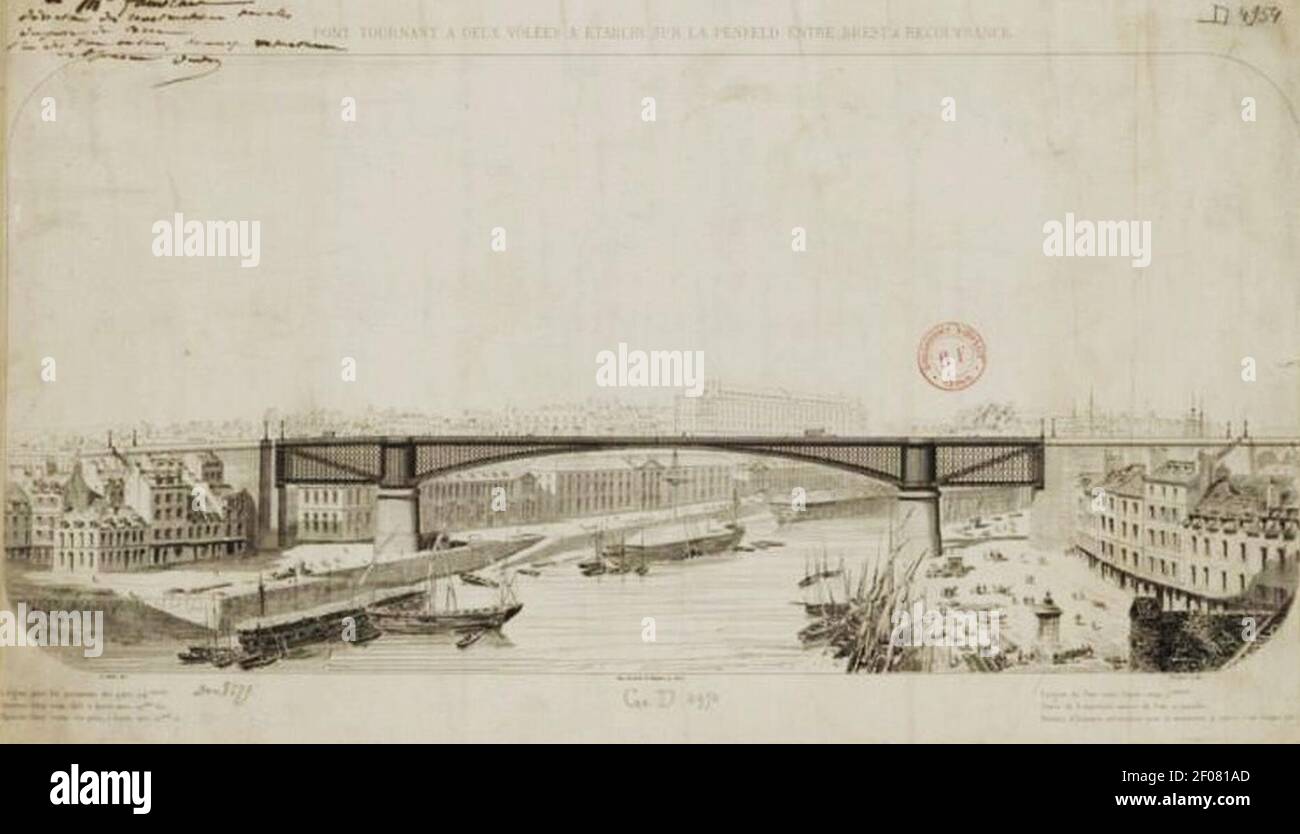 Plan du Pont tournant sur la Penfeld Stock Photo - Alamy