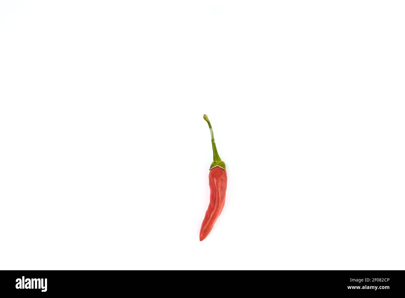 Top view of fresh Cayenne Pepper isolated on white background Stock ...