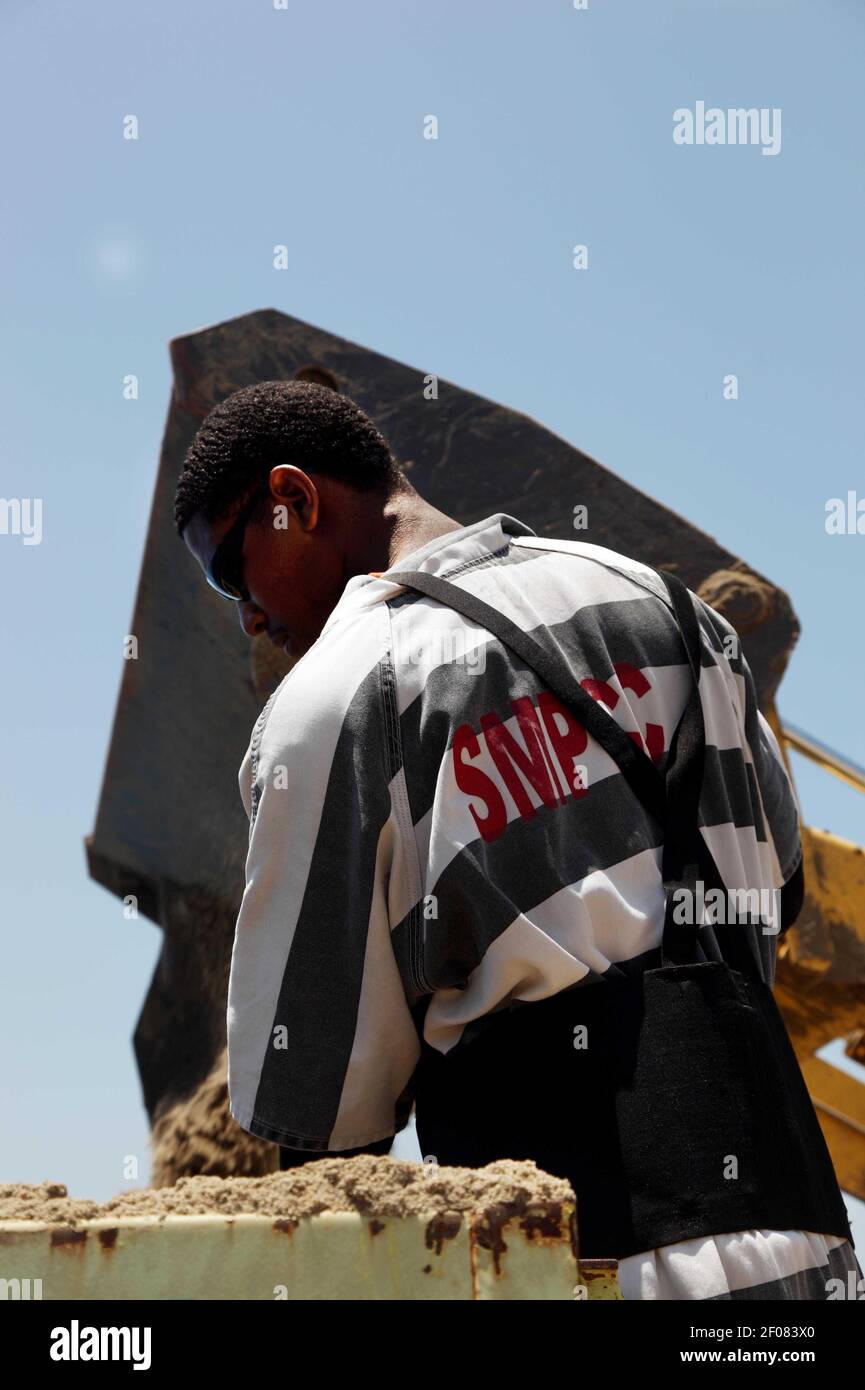 18 May 2011. Butte LaRose, Louisiana, USA. Trustee prisoners from the ...