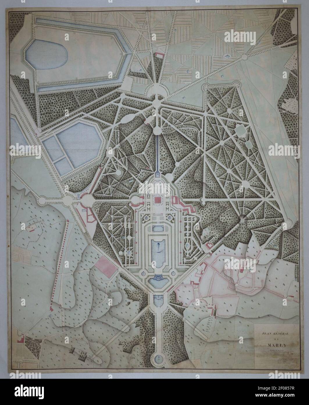 Plan général de Marly XVIIIe siècle Stock Photo - Alamy