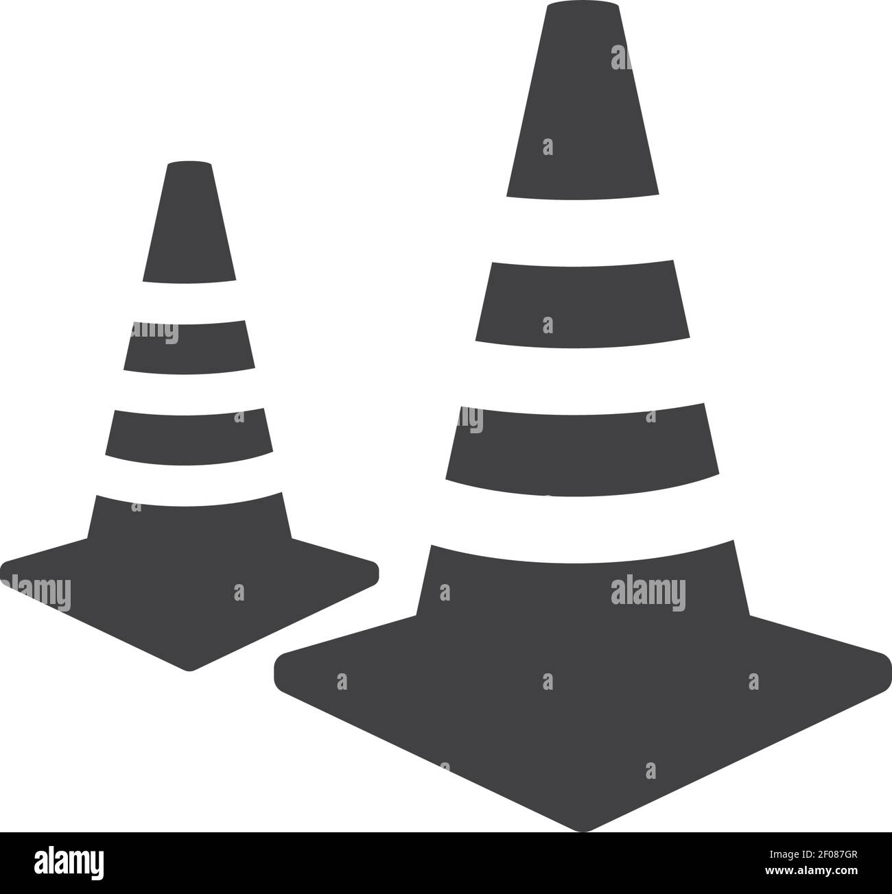 Road works traffic cone Stock Vector Images - Alamy