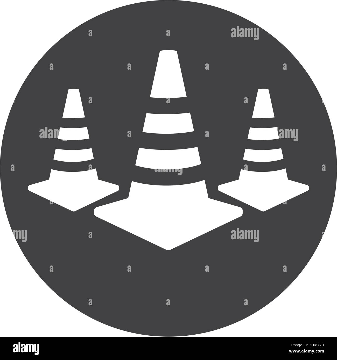 Road works traffic cone Stock Vector Images - Alamy