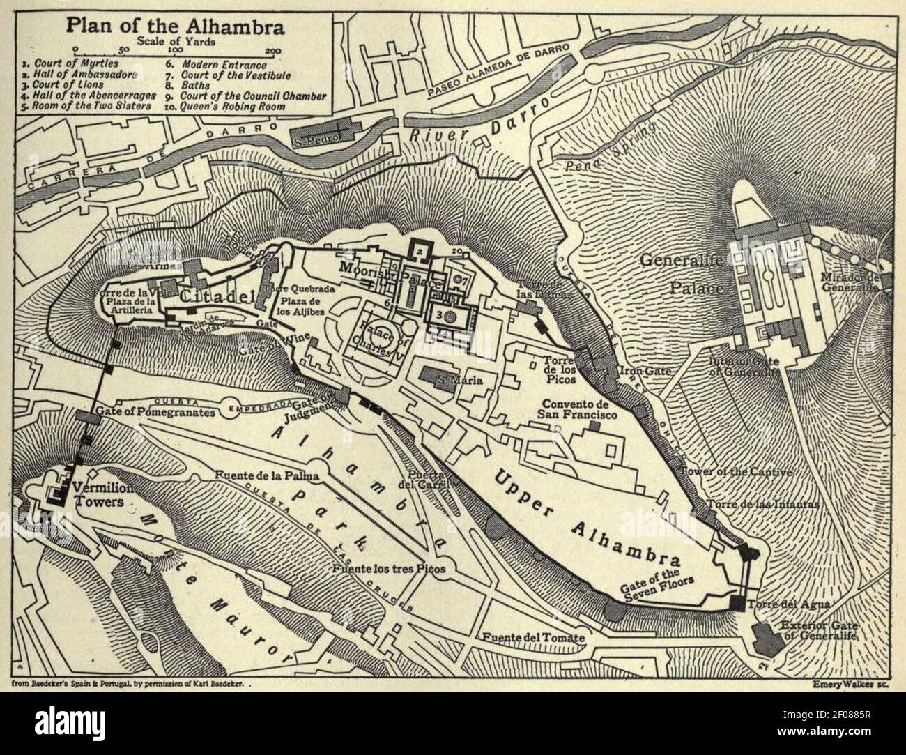 Plan of Alhambra Stock Photo - Alamy