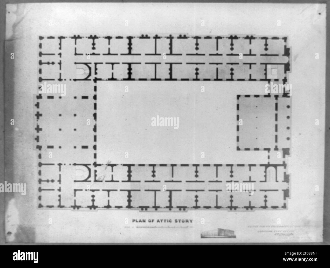 Plan of attic story Stock Photo - Alamy