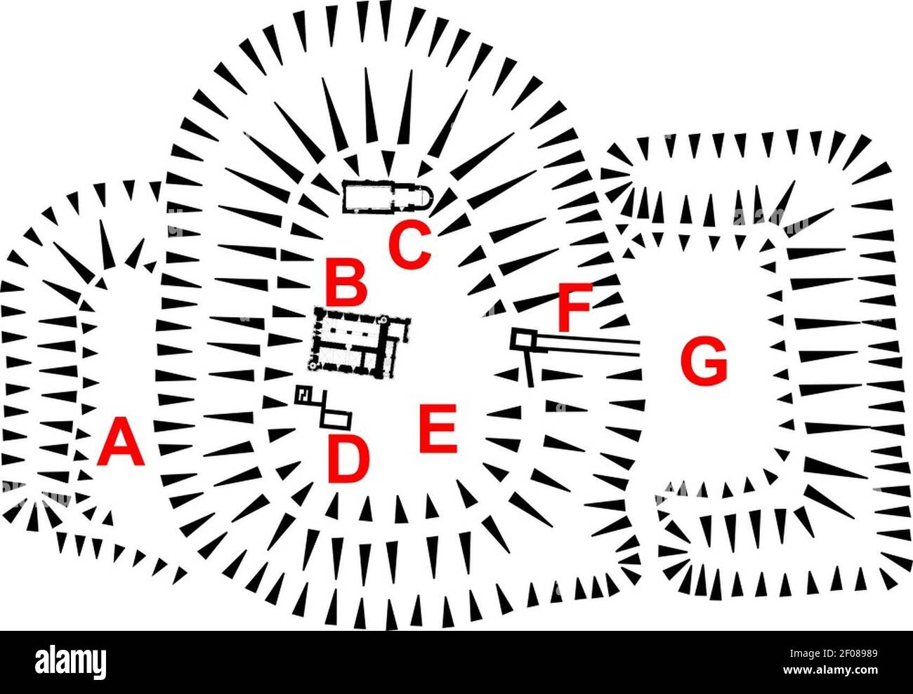 Plan of Castle Rising Castle Stock Photo - Alamy