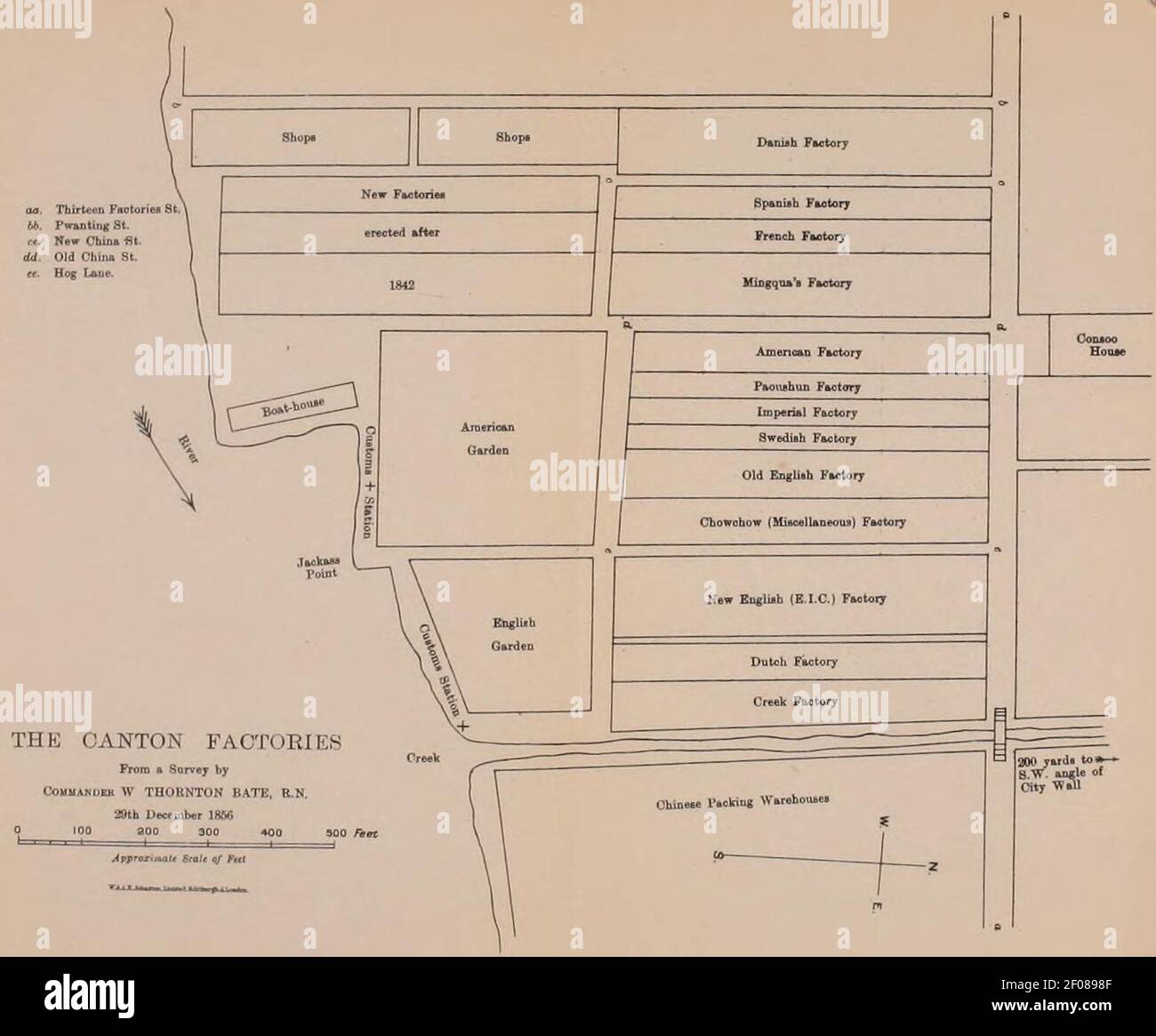 Plan of Canton Factories Stock Photo - Alamy