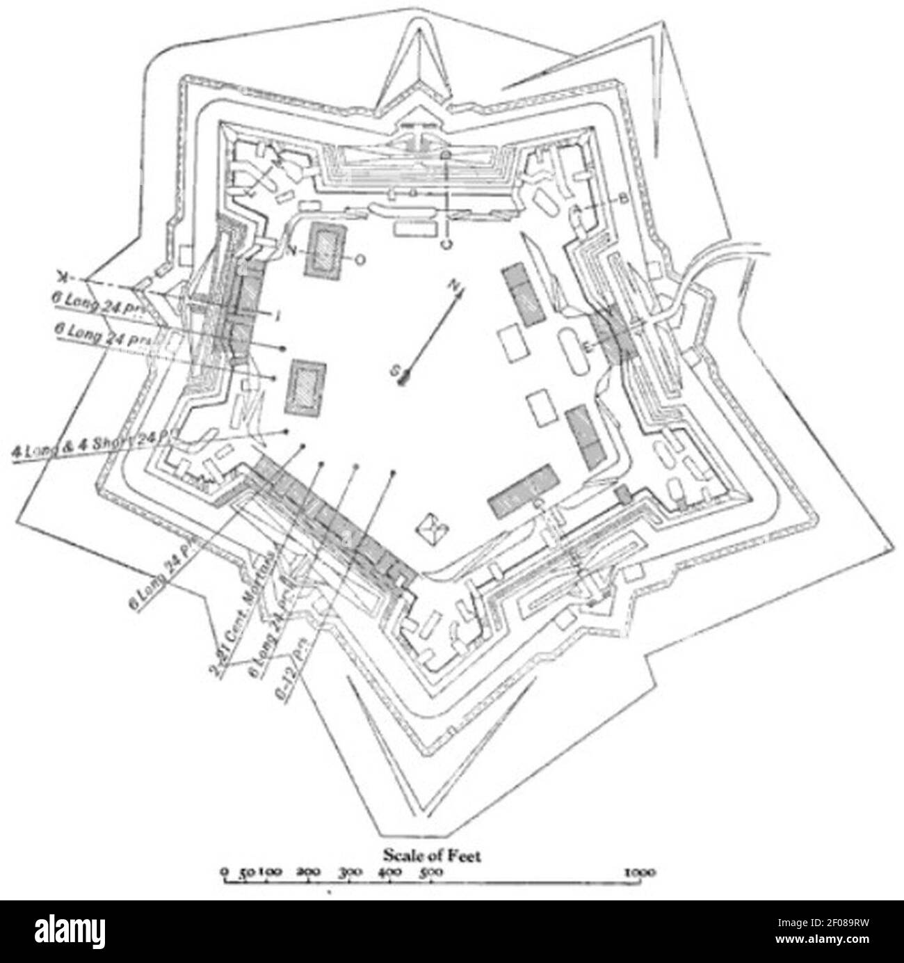 Plan of Fort Issy as of 1870 Stock Photo - Alamy