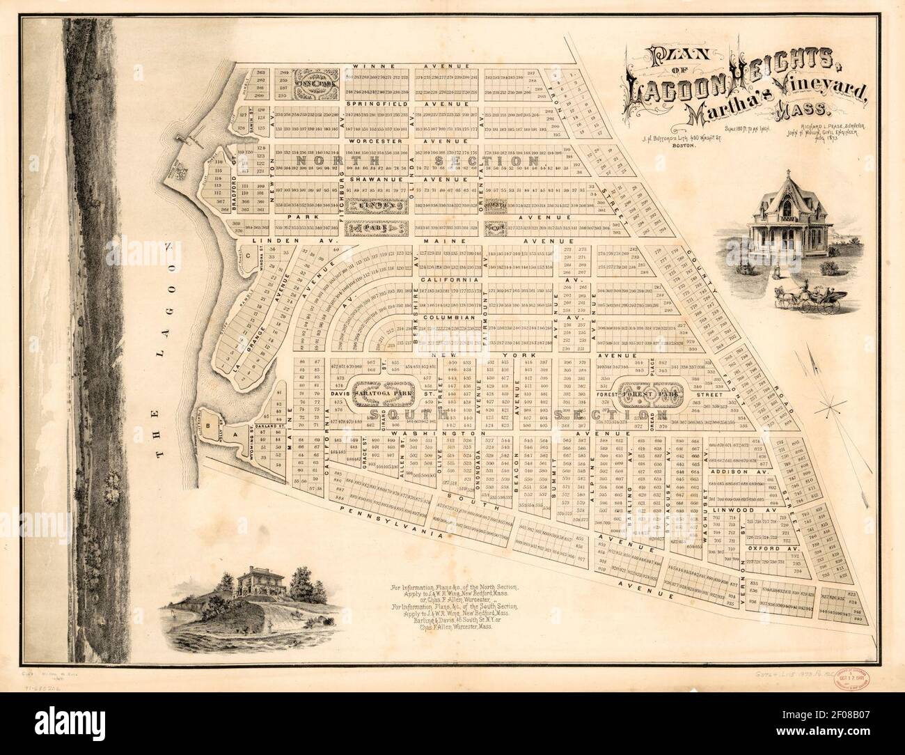 Plan of Lagoon Heights, Martha's Vineyard, Mass Stock Photo - Alamy