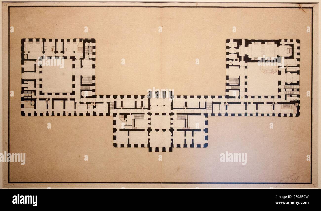 Plan of ground floor of the Royal Palace Stock Photo - Alamy