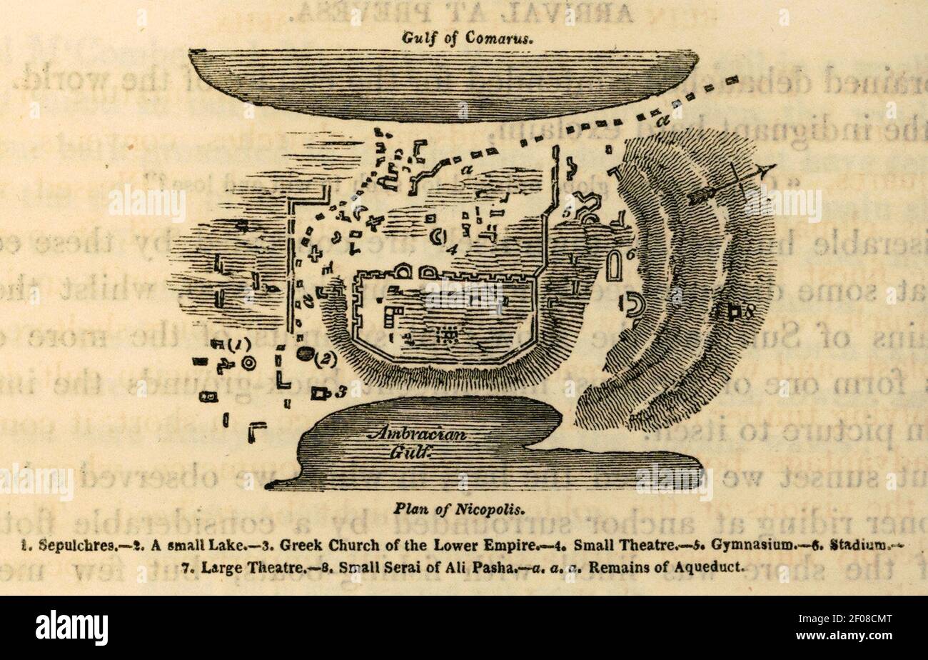 Plan of Nicopolis - Hughes Thomas Smart - 1820 Stock Photo - Alamy