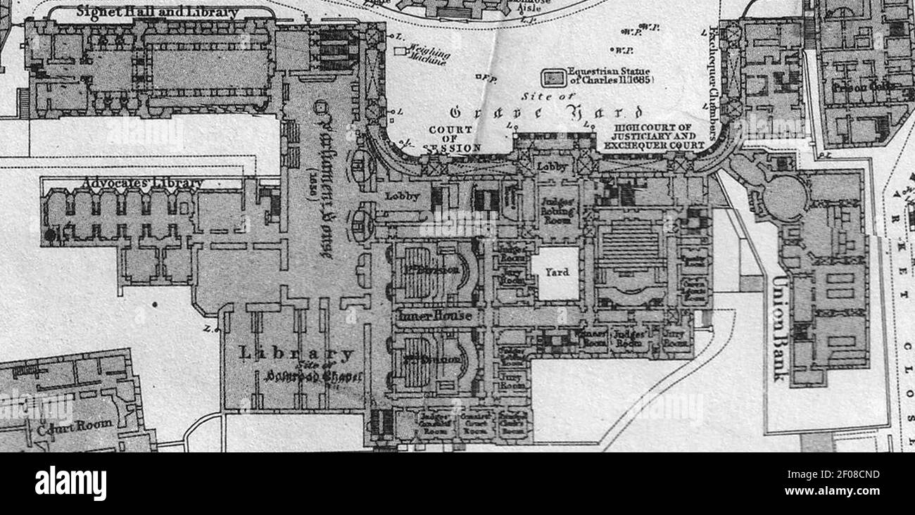 Plan of Parliament House, Edinburgh, 1877 Stock Photo - Alamy