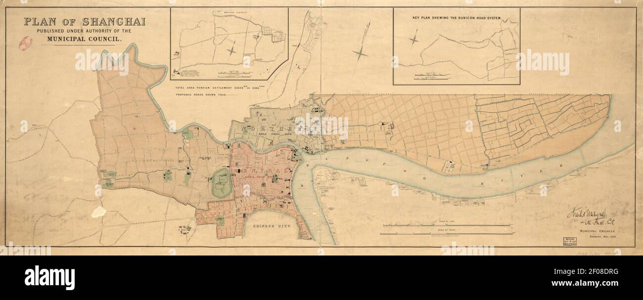 Plan of Shanghai Stock Photo - Alamy