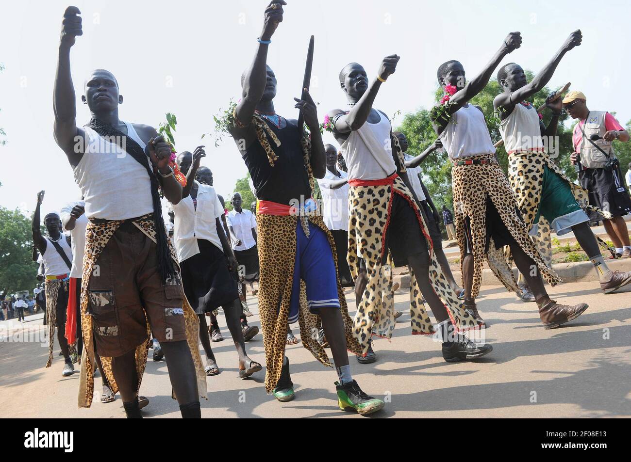 5 July 2011 - Juba, Southern Sudan - Dancers practice, seen here in a ...