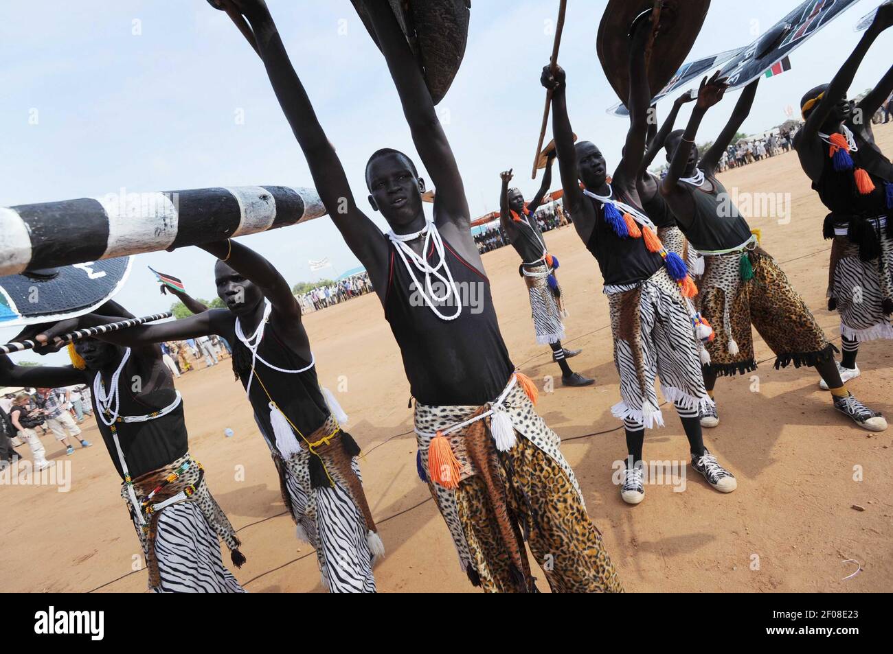 5 July 2011 - Juba, Southern Sudan - Traditional dancers perform during ...