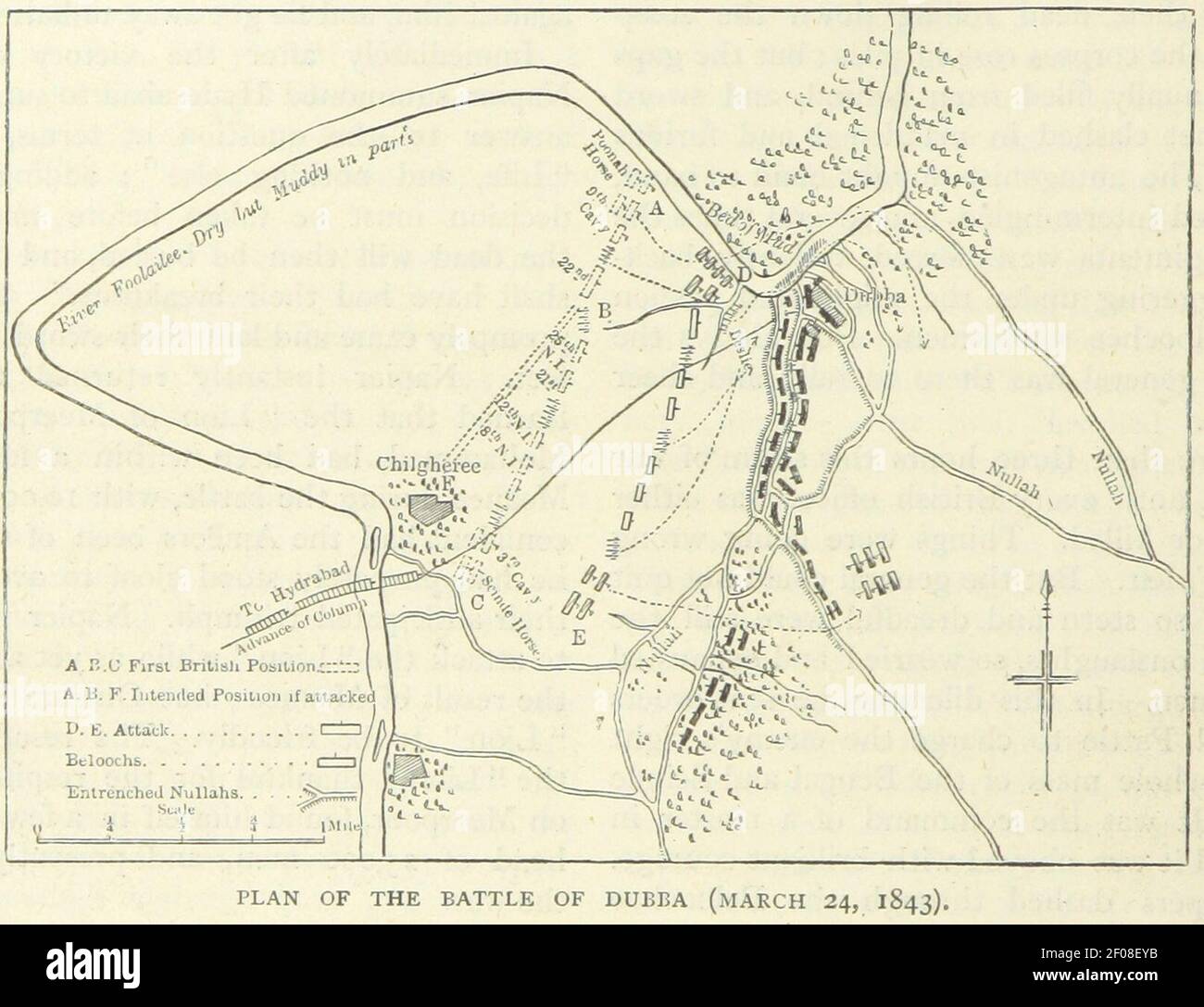 Plan of the Battle of Dubba Stock Photo - Alamy