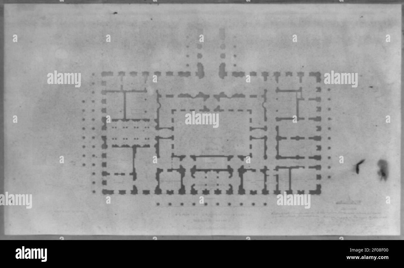 Plan of the attic story, north wing Stock Photo - Alamy