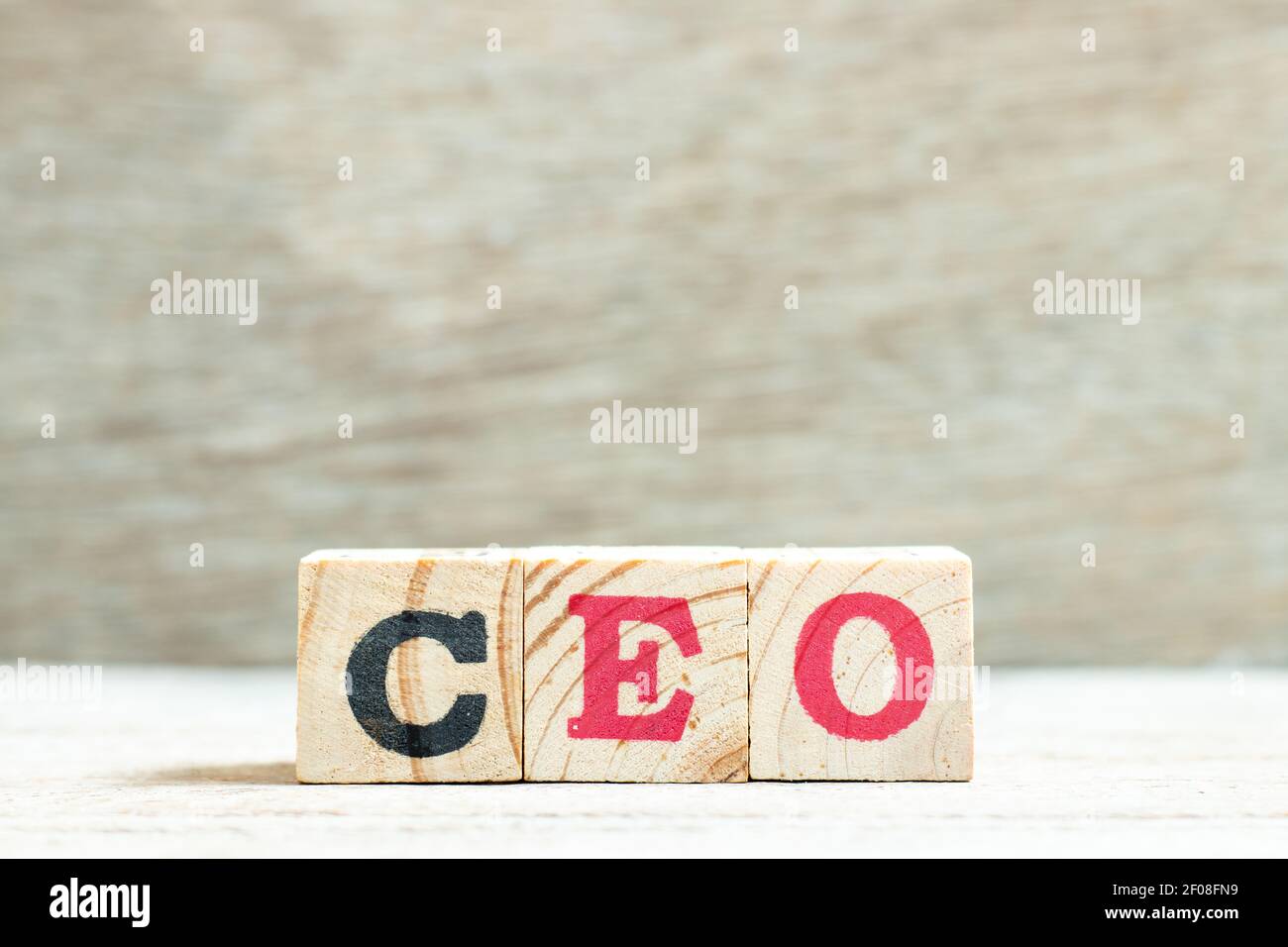Alphabet letter block in word CEO (Abbreviation of Chief Executive ...