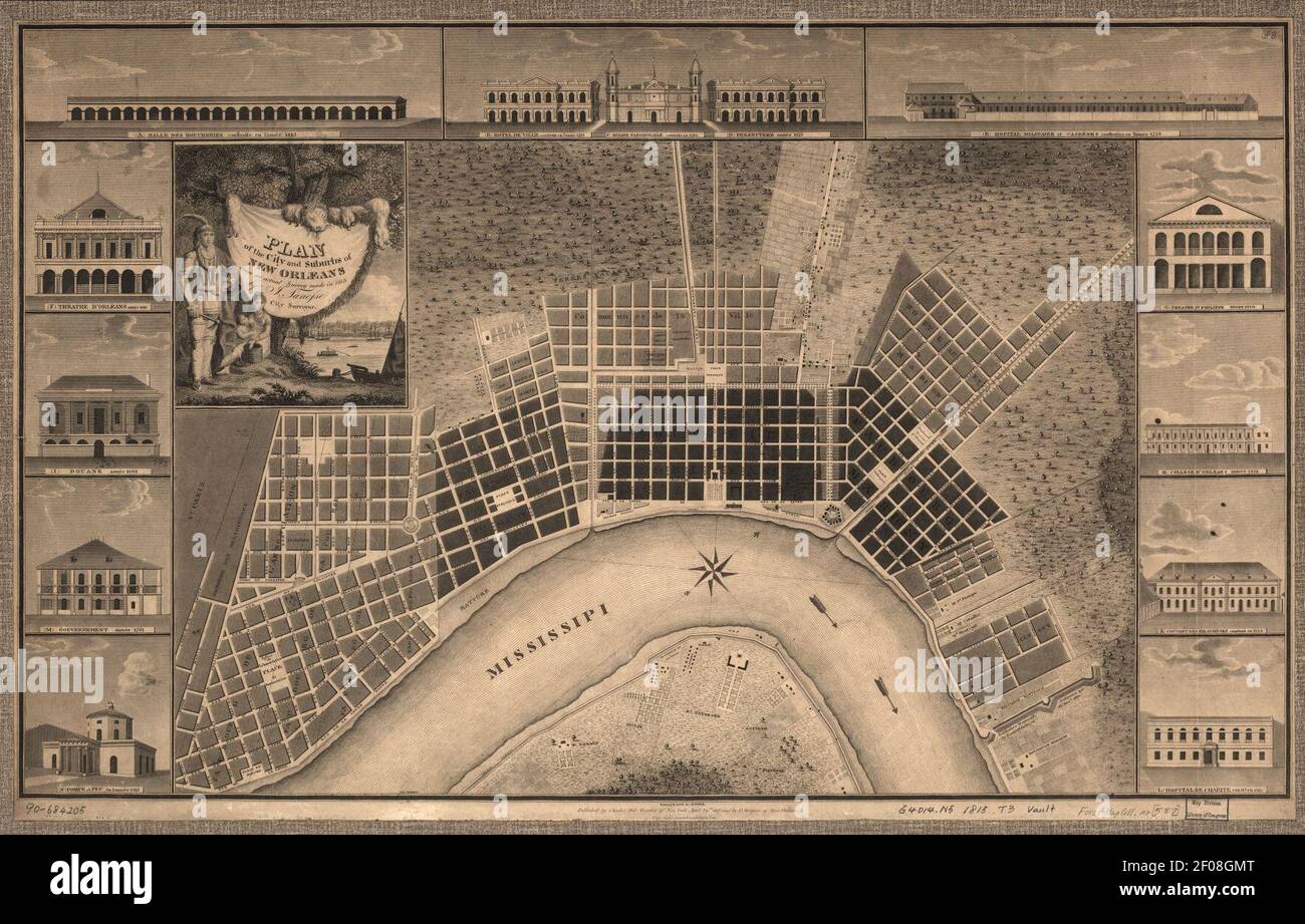 Plan of the city and suburbs of New Orleans - from an actual survey ...