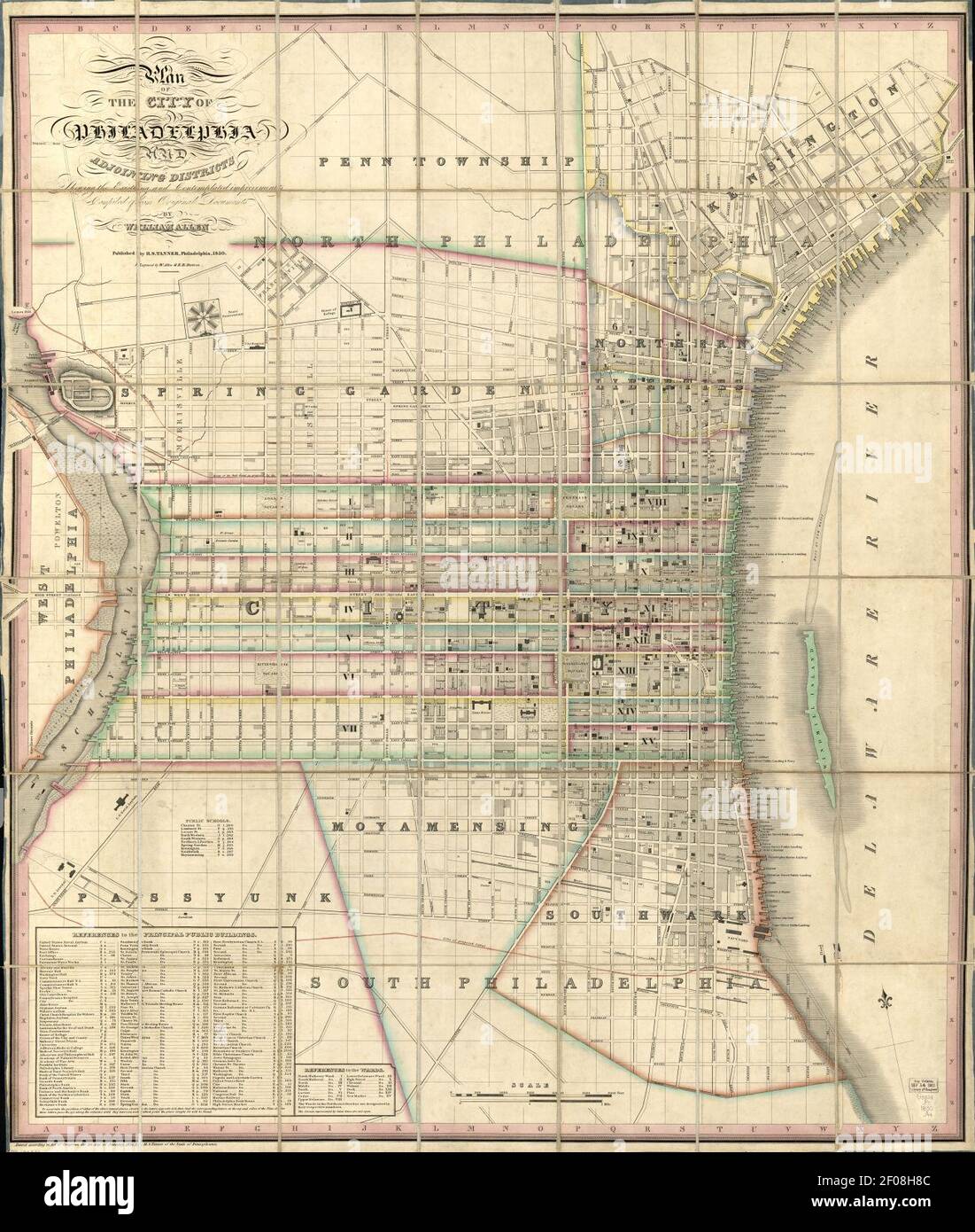 Plan of the city of Philadelphia and adjoining districts - shewing the ...