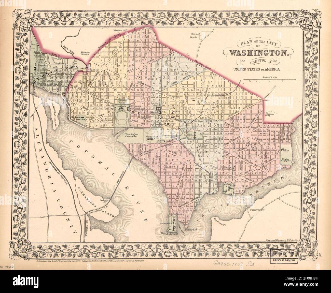 Plan of the city of Washington - the capitol (sic) of the United States ...