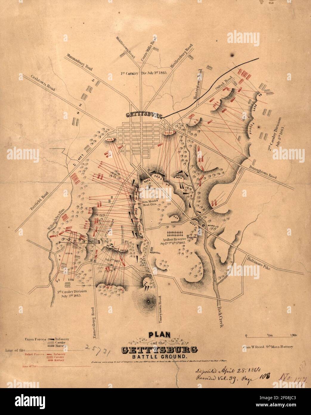 Gettysburg battle plan hi-res stock photography and images - Alamy