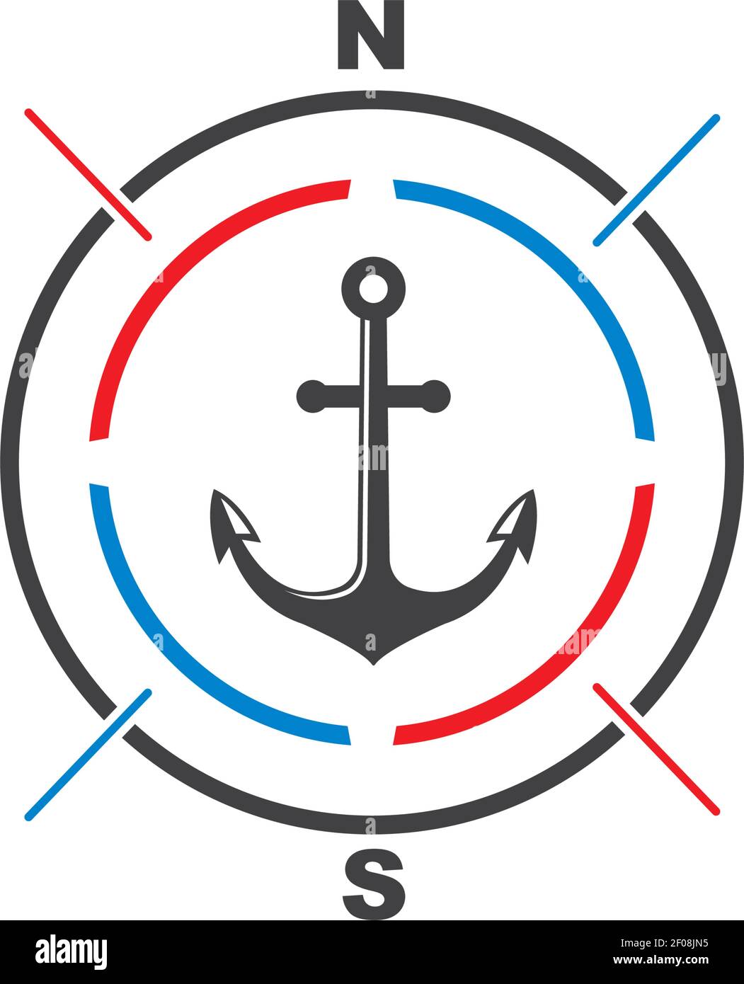 Nautical Compass And Anchor