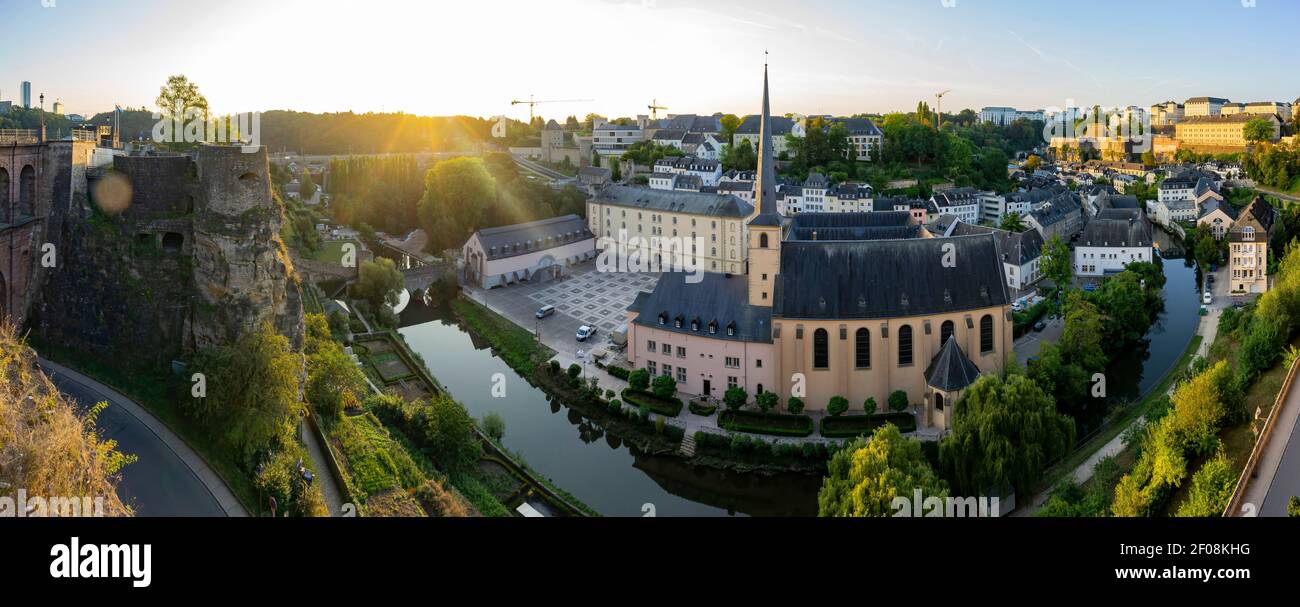Luxembourg city and grund area hi-res stock photography and images - Alamy