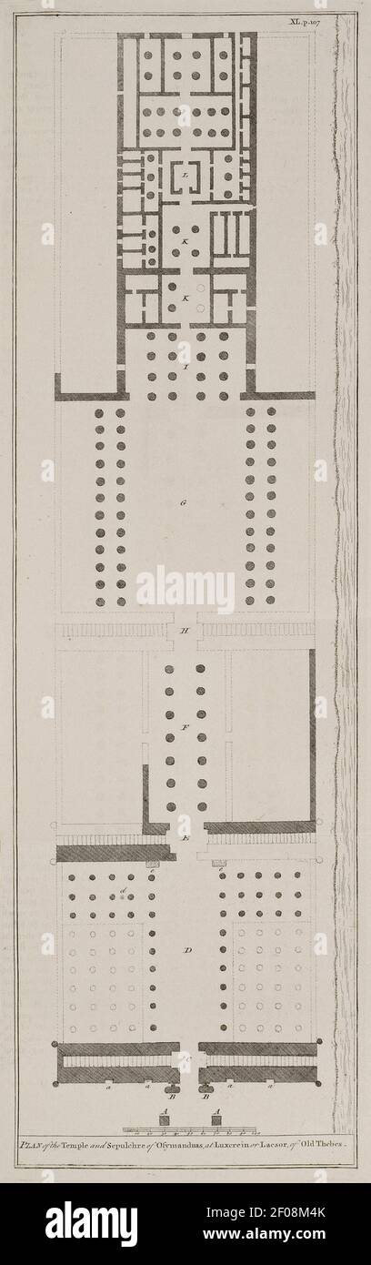 Plan of the Temple and Sepulchre of Osymanduas, at Luxerein or Lacsor ...