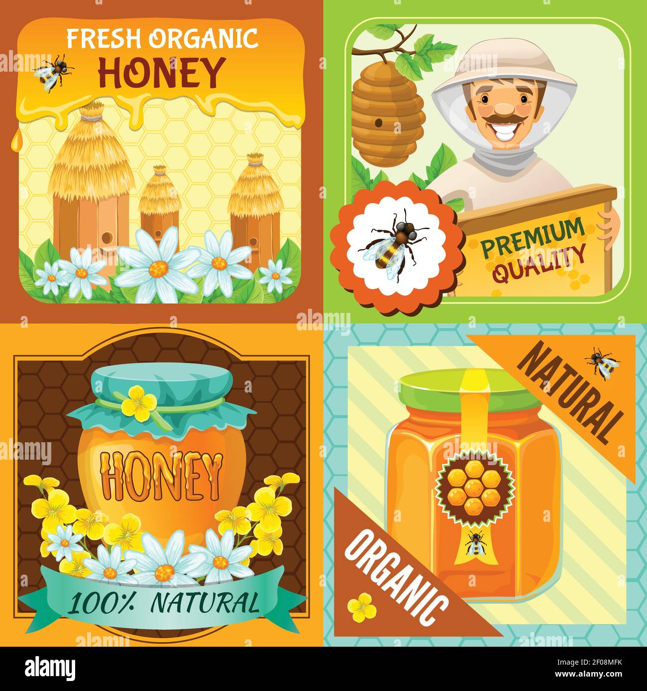 Social bee Stock Vector Images - Alamy