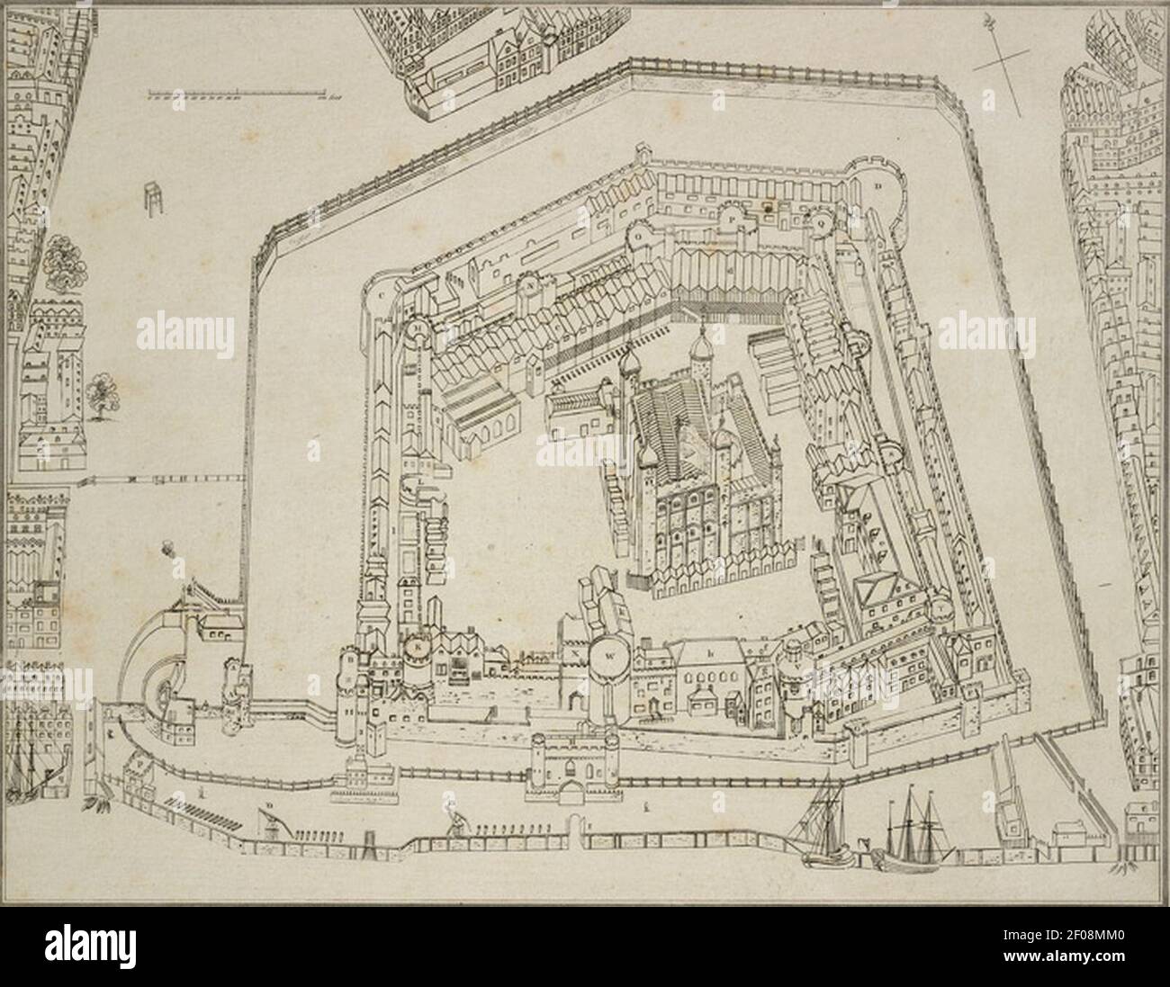 PLAN OF THE TOWER OF LONDON Stock Photo - Alamy