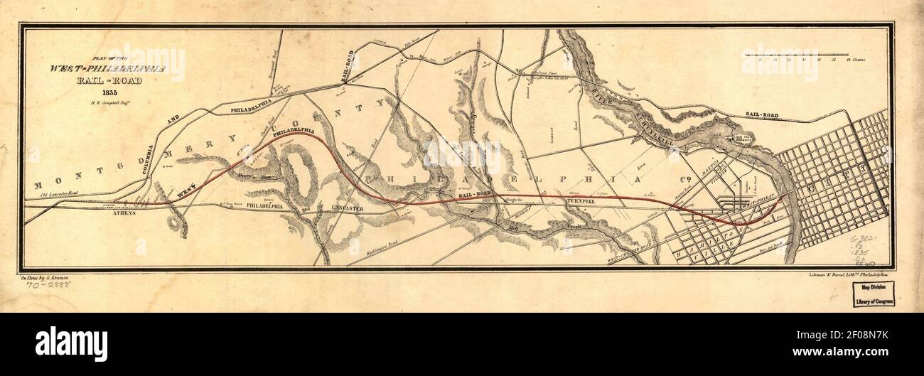 Plan of the West-Philadelphia Rail-Road Stock Photo - Alamy