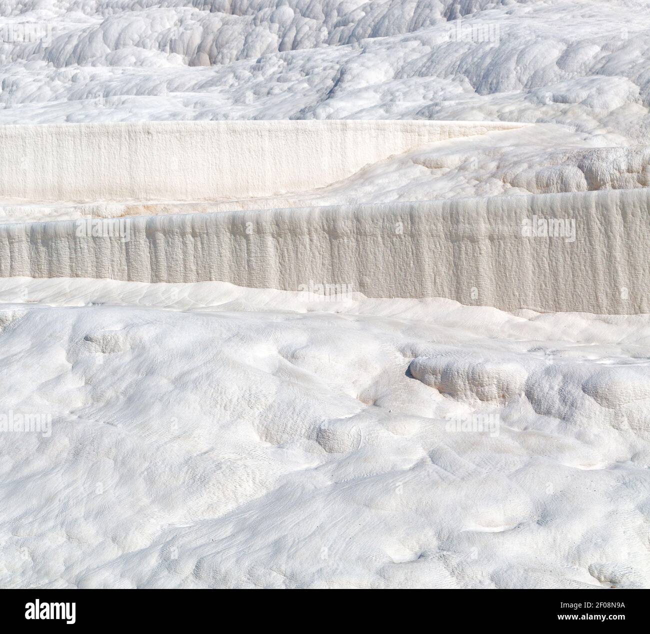 Calcium bath and travertine unique abstract in pamukkale turkey asia ...
