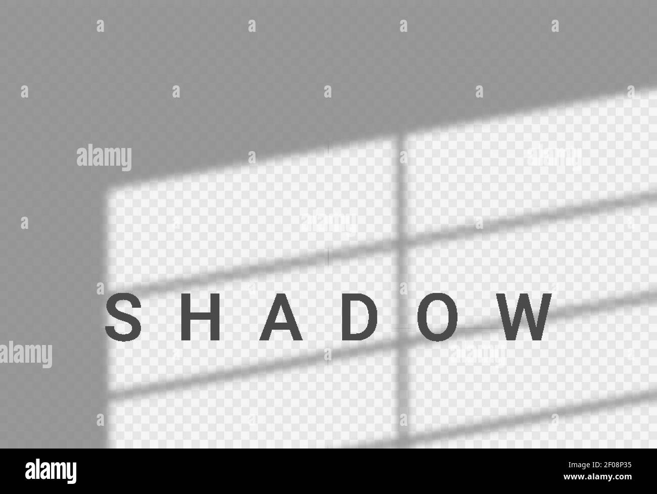 Shadow light overlay window wall scene mockup. Shadow transparent ...