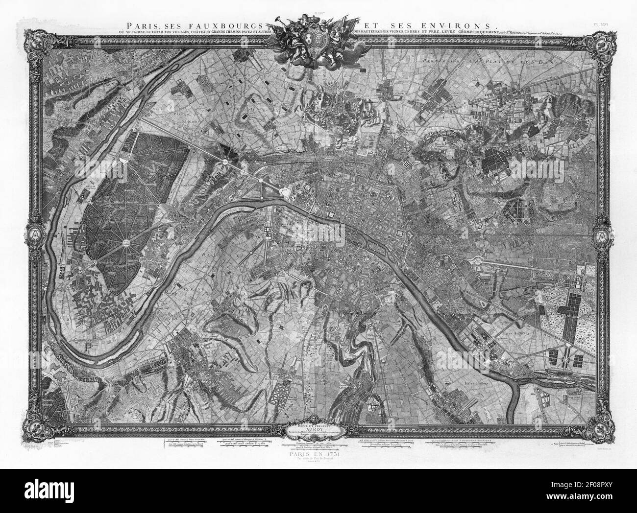 Plan Roussel 1731 jms Stock Photo - Alamy