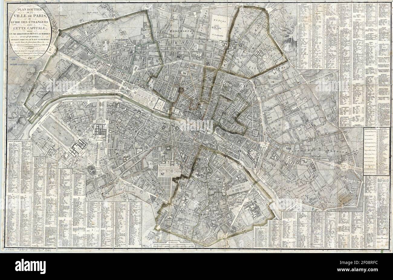 Plan routier de la ville de Paris by C. Picquet, 1821 - UWM Libraries ...