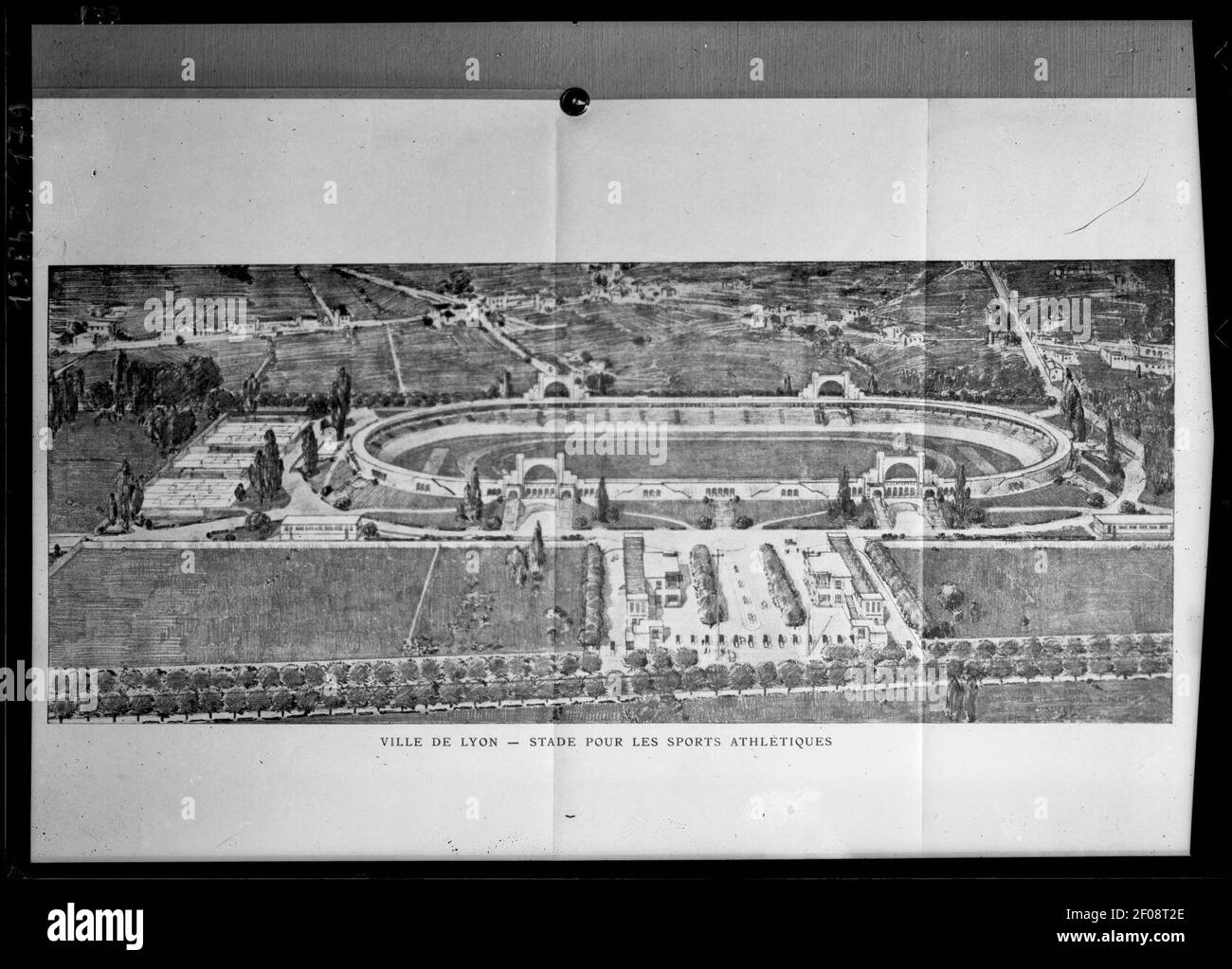 Plan stade Gerland ville de Lyon-15PH2 179 Stock Photo - Alamy