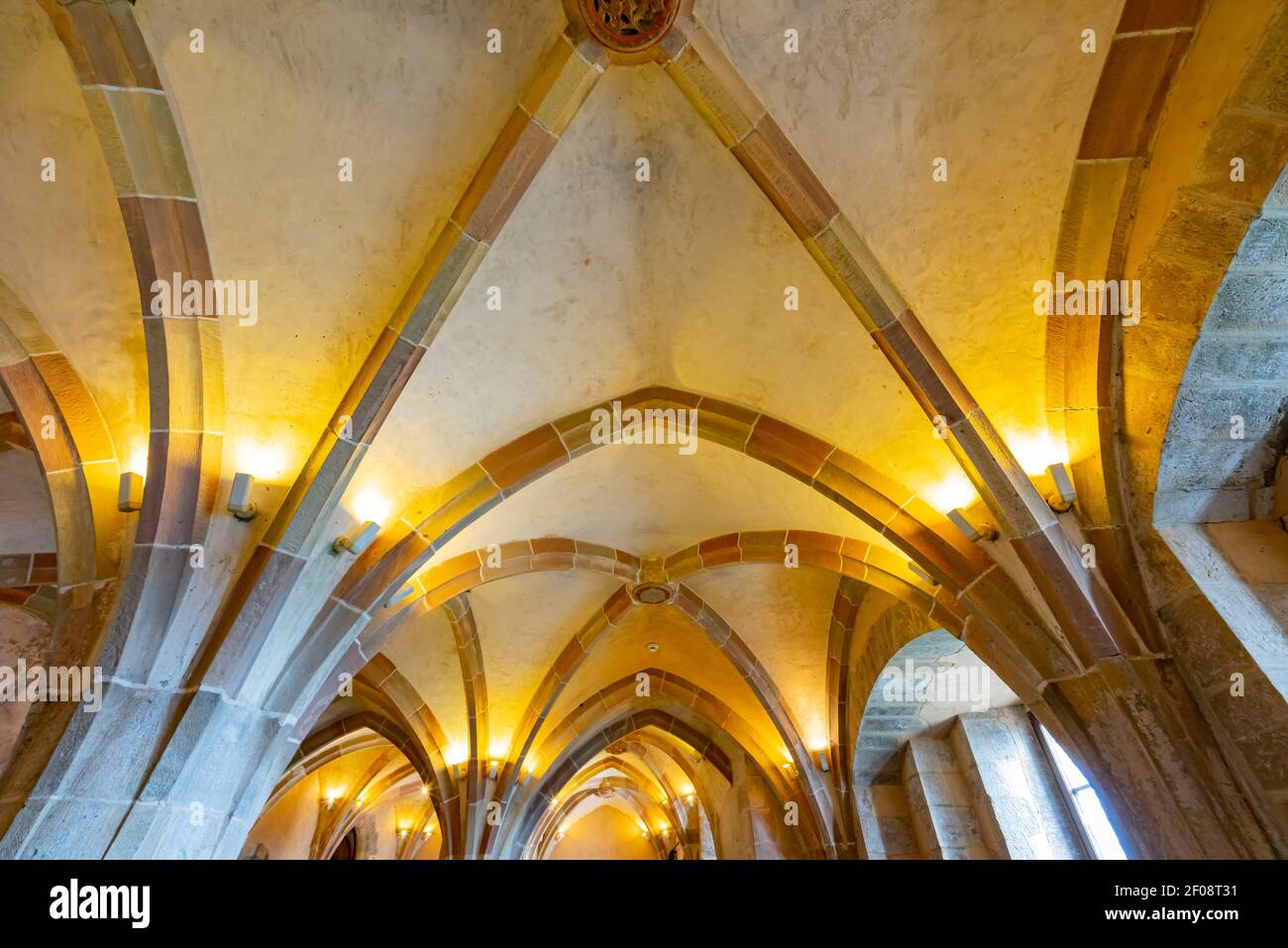 Vianden, SEP 10, 2016 - Interior view of the famous and historical ...
